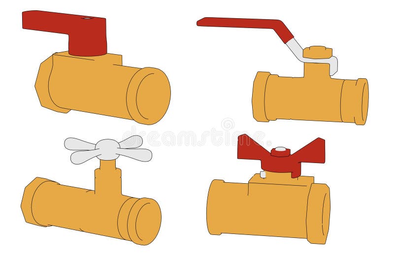 Industrial Valves Sketch. Vector Stock Vector - Illustration of shut ...