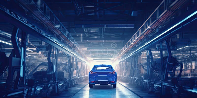 Industrial Vehicle Factory. Stock Illustration - Illustration of ...