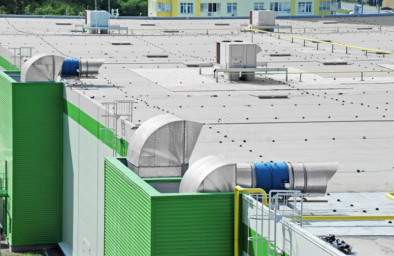 Industrial Ventilation System Stock Image - Image of cold, business ...