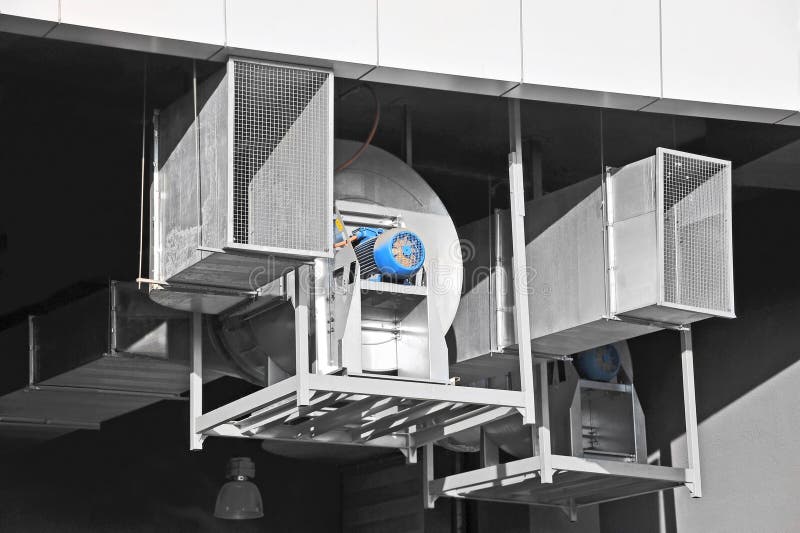 Ceiling Type Hanging Air Conditioner Unit Stock Image - Image of dust ...