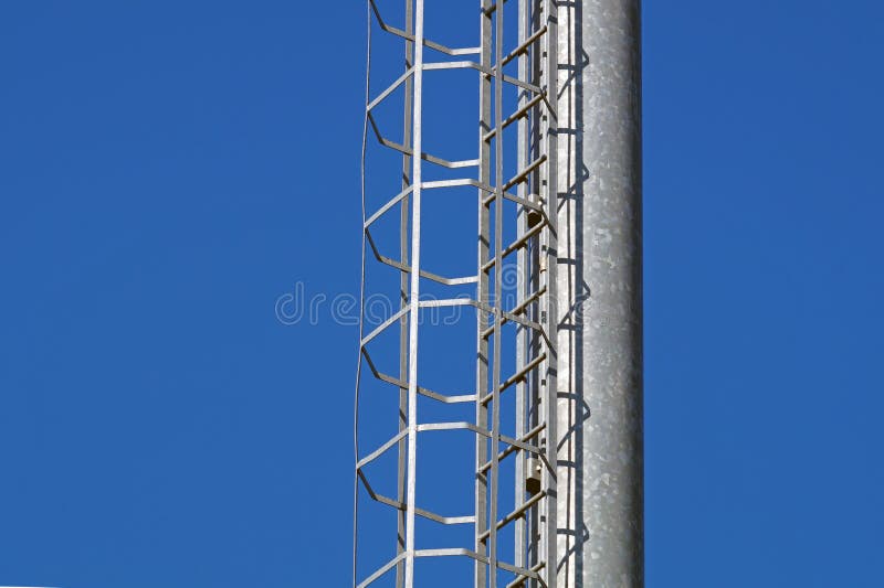 Industrial Vertical Stairs with Clear Skybackground.Vertical Stair of ...