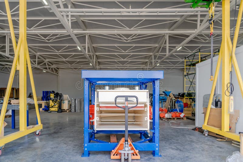 Industrial Vibrating Screen Separator in Modern Factory Workshop with ...