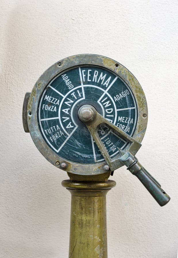 Ship engine telegraph stock image. Image of object, technology - 116980599