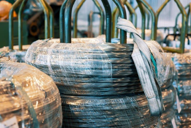 Rolled wire production stock photo. Image of iron, metallurgical - 13483890