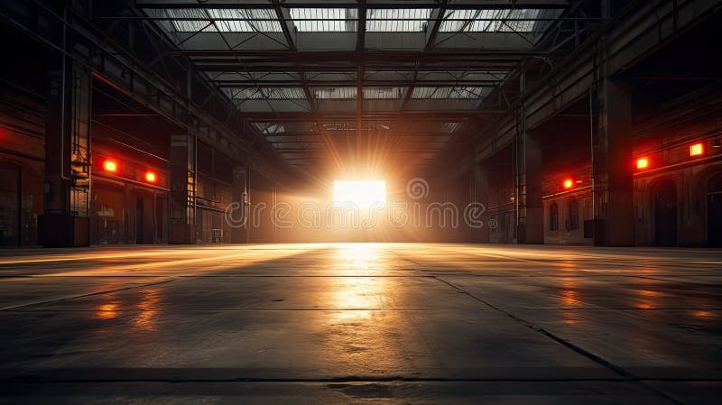 Industrial Warehouse Lights Stock Illustration - Illustration of modern, task: 313807268