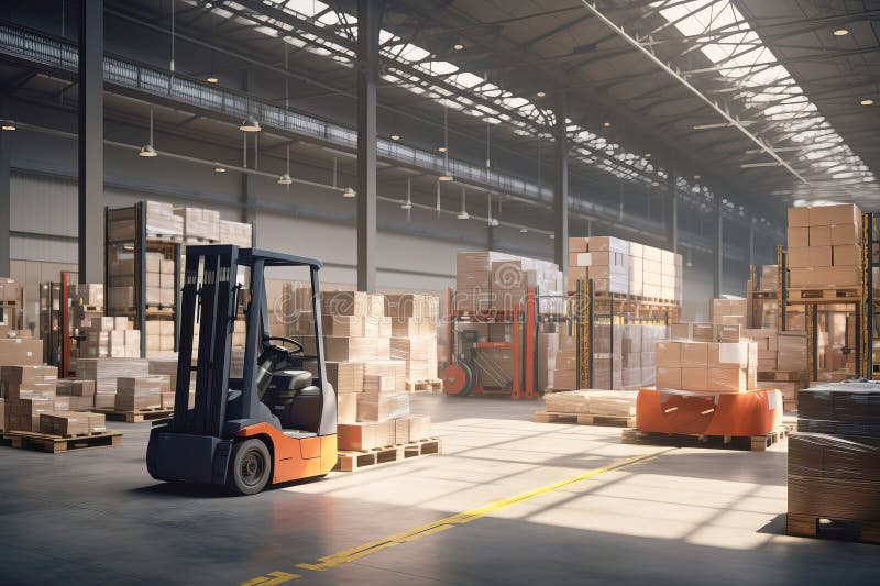 Industrial Warehouse Terminals Stock Photo - Image of rack, industrial ...