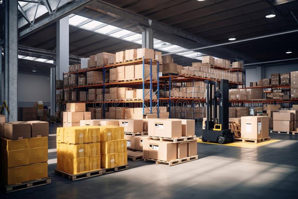 Industrial Warehouse Terminals Stock Image - Image of factory, storage ...