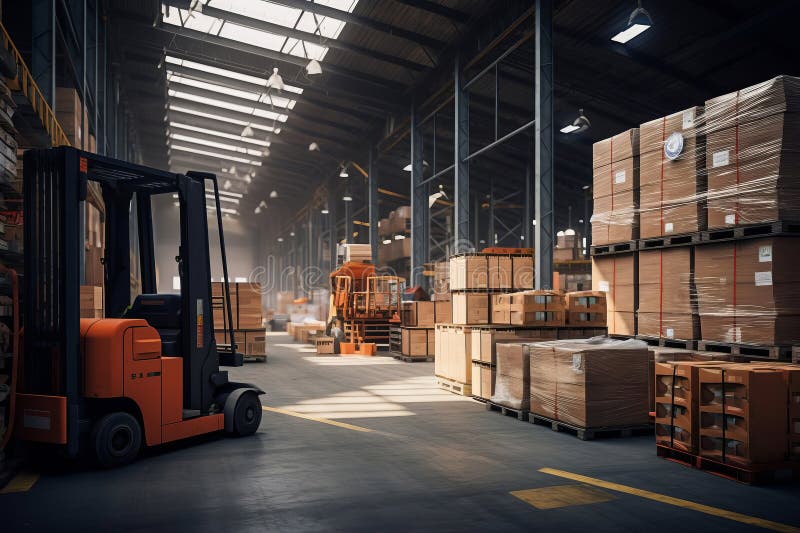 Industrial Warehouse Terminals Stock Image - Image of space ...