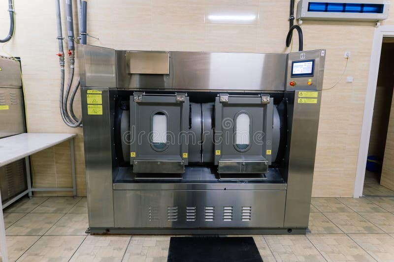 Industrial Wash Machine for Washing a Big Amount of Textiles Stock ...