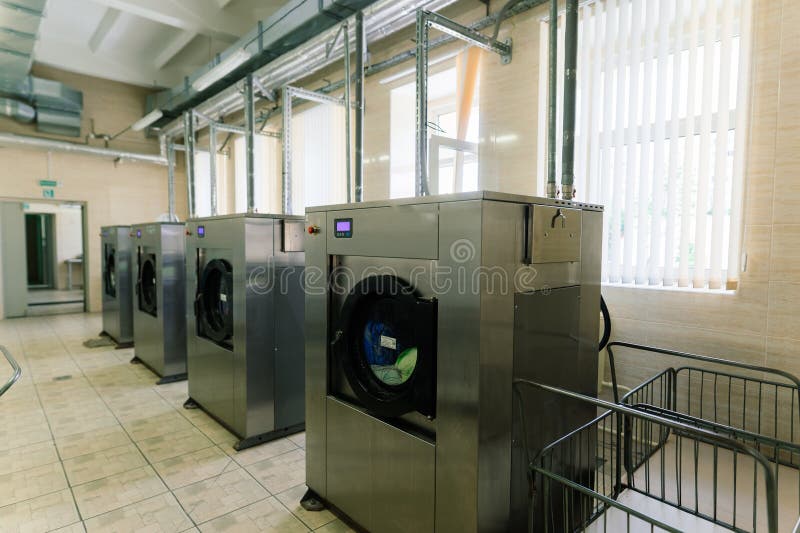 Industrial Wash Machine for Washing a Big Amount of Textiles Stock ...