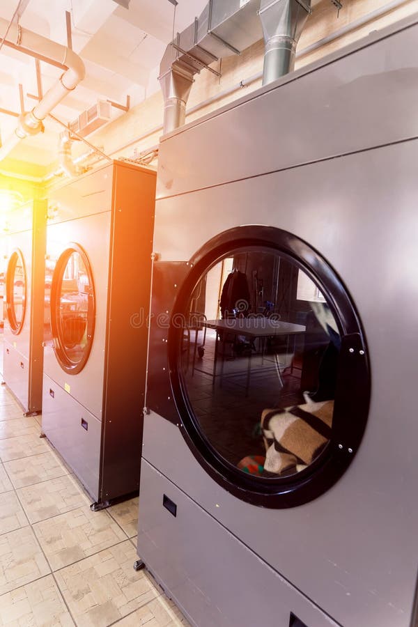Industrial Wash Machine for Washing a Big Amount of Textiles Stock ...