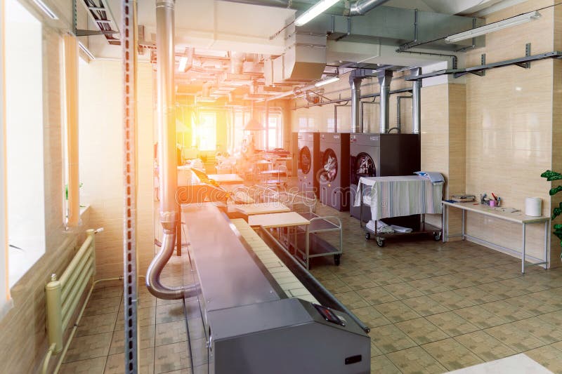 Industrial Wash Machine for Washing a Big Amount of Textiles Stock ...