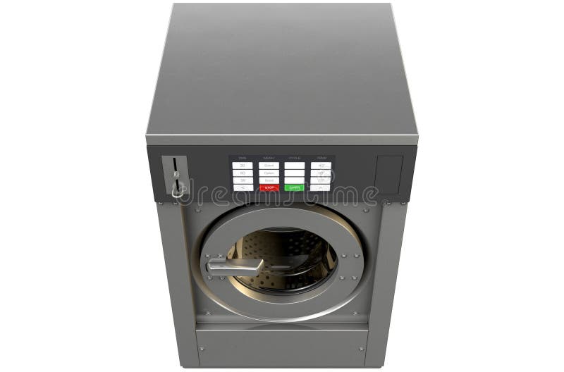 Industrial Washing Machine stock illustration. Illustration of domestic ...