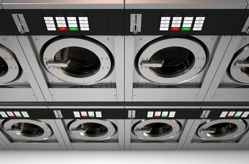 Industrial Washing Machine stock illustration. Illustration of ...