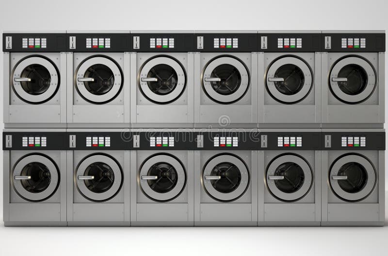 Industrial Washing Machine stock illustration. Illustration of ...