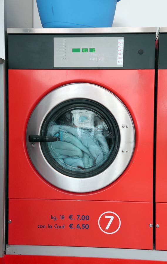 Launderette Washing Machine Stock Image - Image of dirty, clean: 5756673