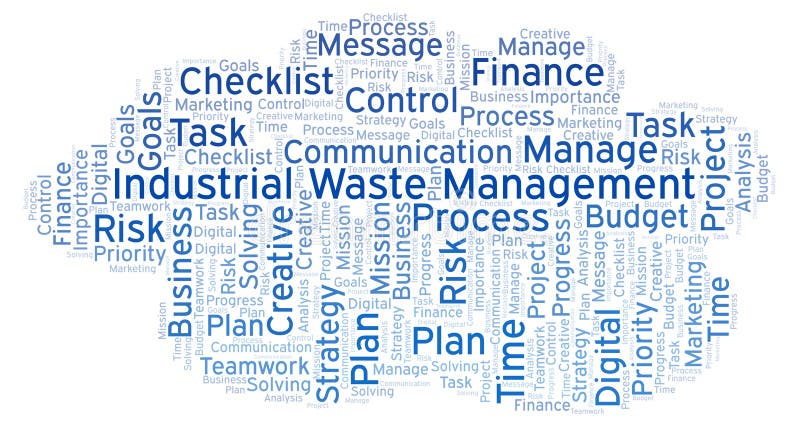 Industrial Waste Management Word Cloud, Made with Text only. Stock ...
