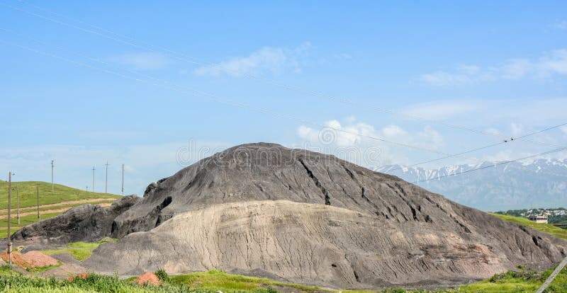 Industrial waste heaps stock image. Image of cone, heap - 98497869