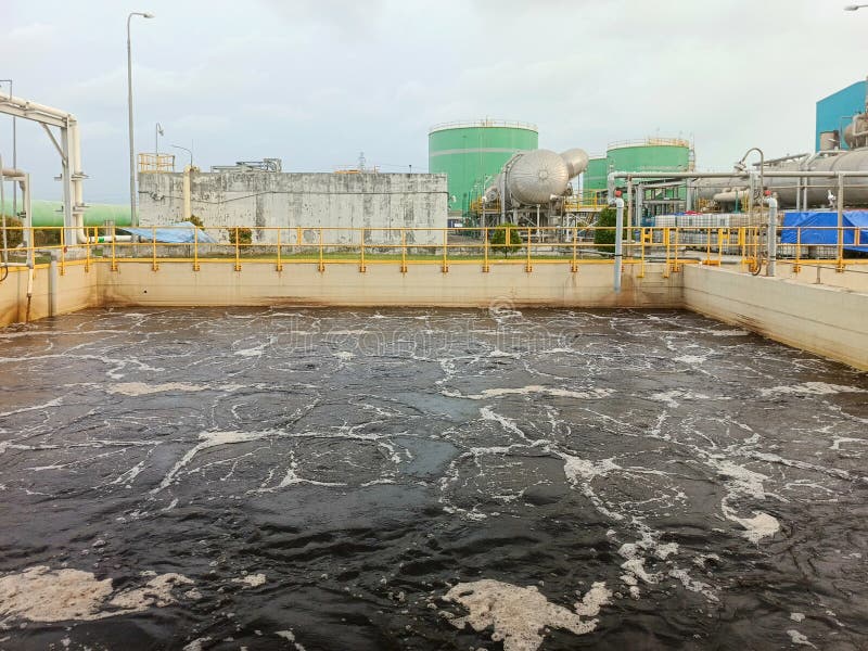 Industrial Wastewater Treatment Facility Processing Sewage for ...