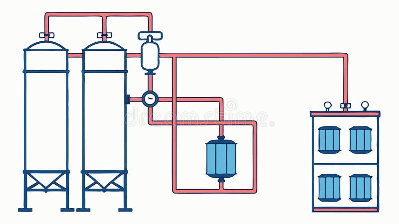 An Industrial Water Filtration and Processing Plant Diagram Vector ...