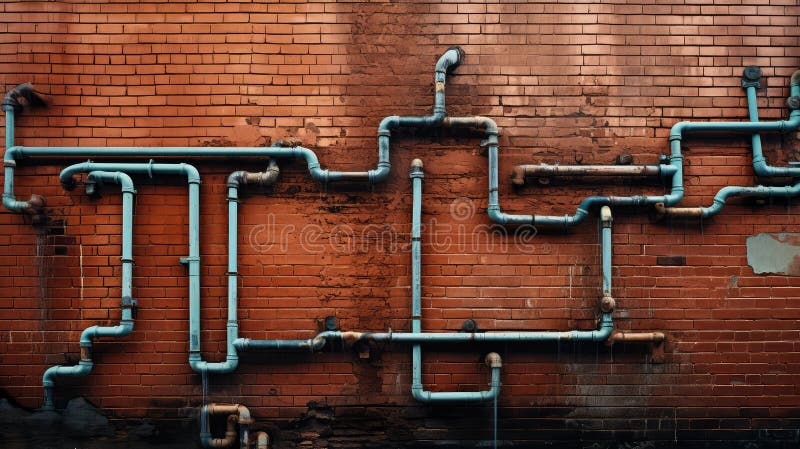 Industrial Water Flowing Pipe Stock Illustration - Illustration of ...
