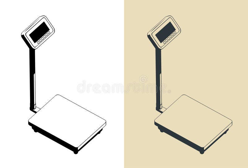 Industrial weighing scale stock vector. Illustration of weigh - 313313278