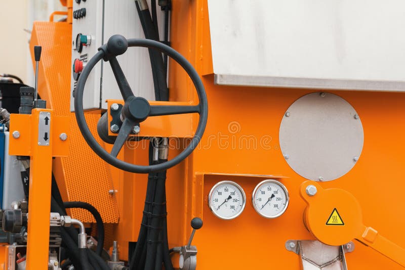 Industrial Wheel - Manual Control Panel of Tractor Machine for Road ...