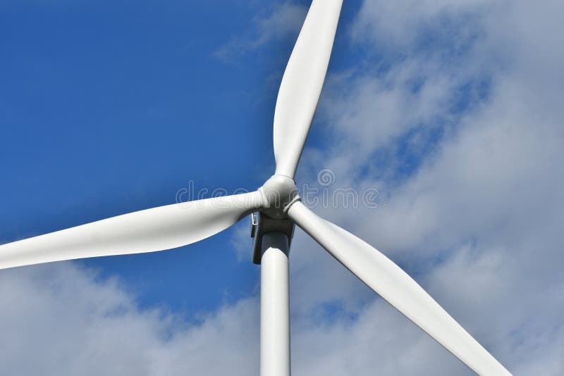Industrial Wind Powered Turbine Stock Image - Image of green, large ...