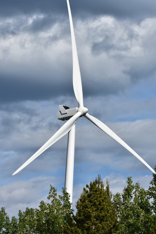 Industrial Wind Powered Turbine Stock Image - Image of large, ecology ...