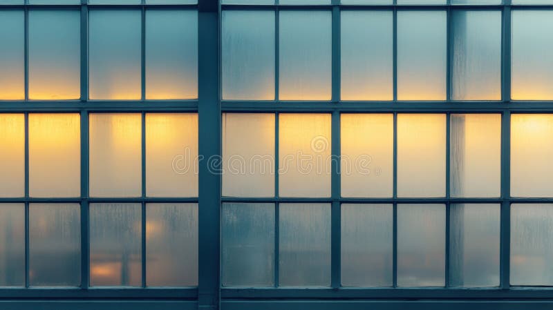 Industrial Window with Warm Sunset Light for Architecture and Design ...
