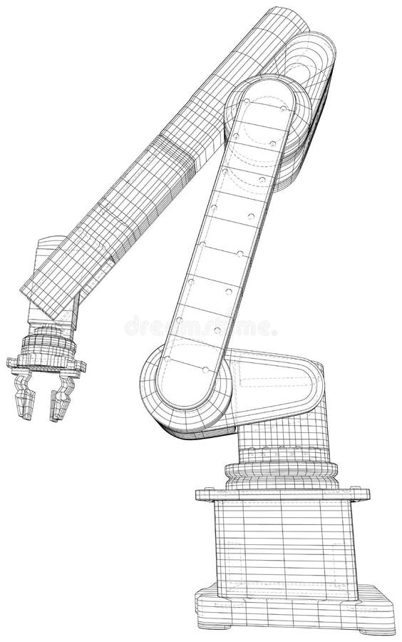 Hand Robot Technical Drawing Stock Illustrations – 470 Hand Robot ...