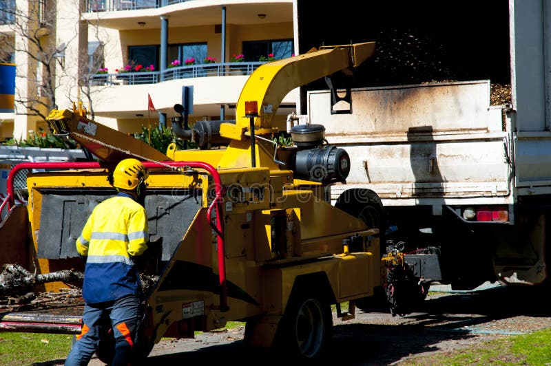 Wood Chipper stock photo. Image of occupation, professional - 149983314