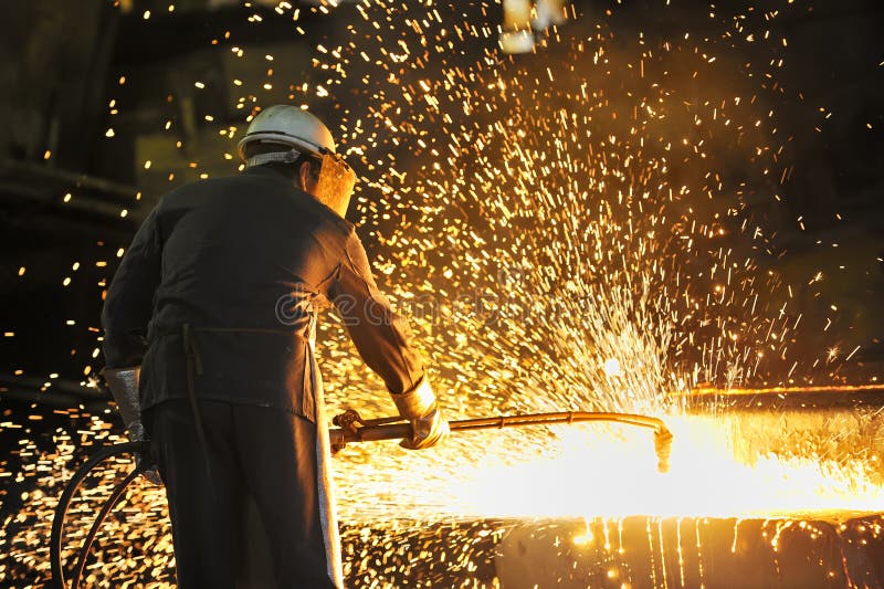 Industrial worker stock photo. Image of fire, hands, production - 25044764
