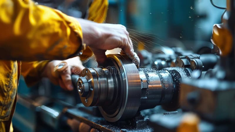 Industrial Worker Assembling Mechanical Part Using Wrench Stock Video ...