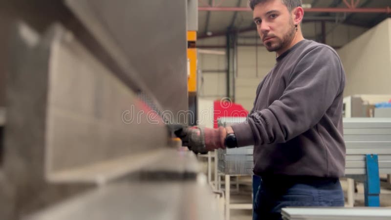 Skilled Worker Blending Metal for Industrial Production Stock Video ...