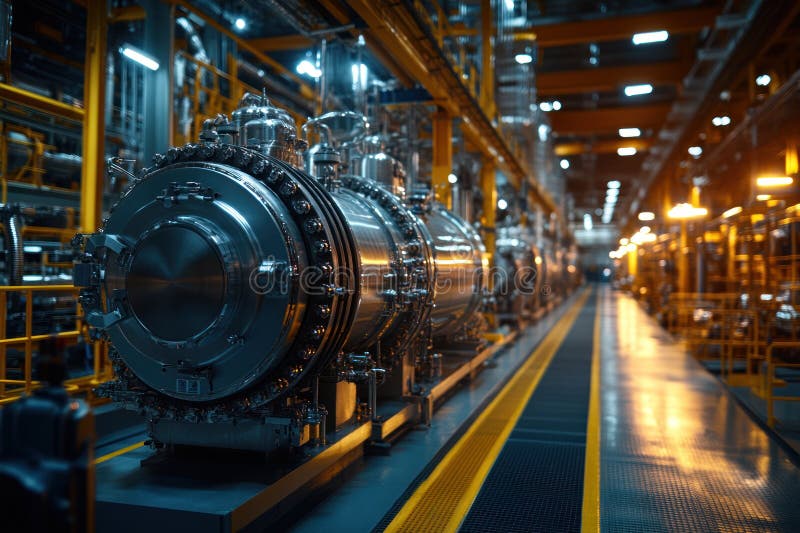Industrial Worker Inspecting Factory Machinery with Notepad in Hand ...