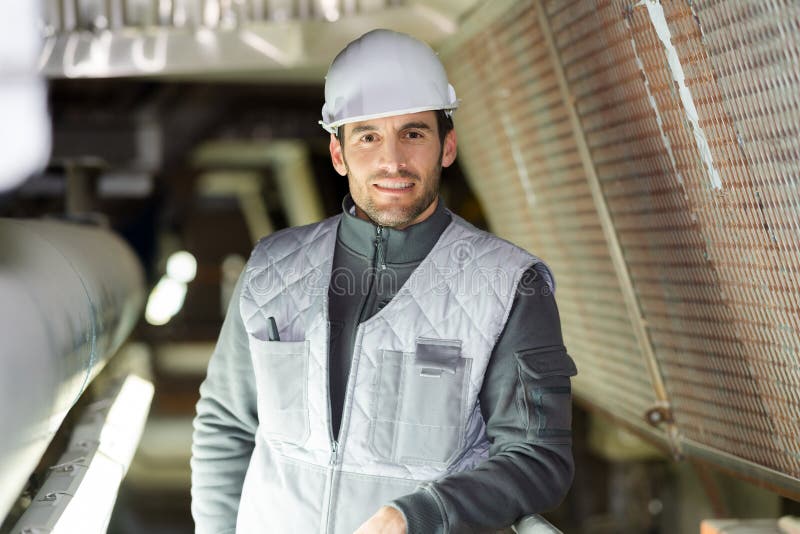 Industrial Worker Looking at Camera Stock Image - Image of industrial ...