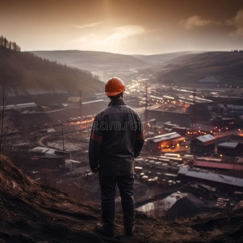 Industrial Worker, Miner, Quarry Mine, Production and Mining, Close ...