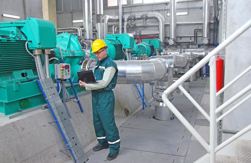 Industrial Worker with Notebook Stock Image - Image of instruments ...