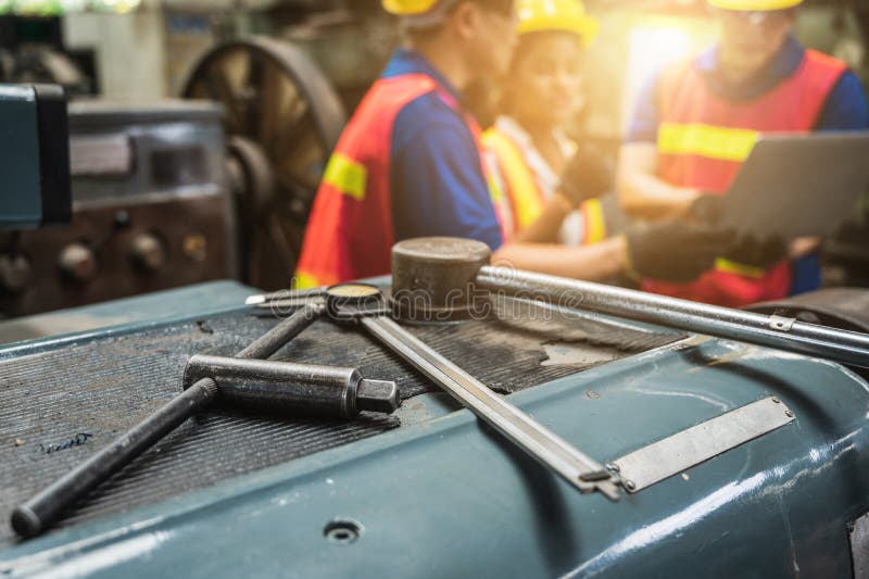 The Industrial Worker Team is Working on Various Projects in a Large ...