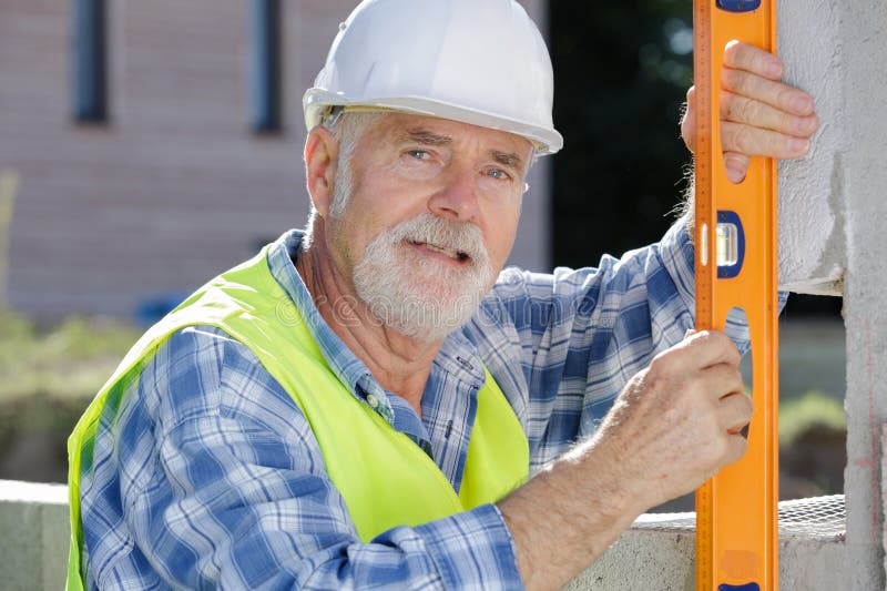 Industrial Worker Use Building Level Stock Image - Image of equipment ...