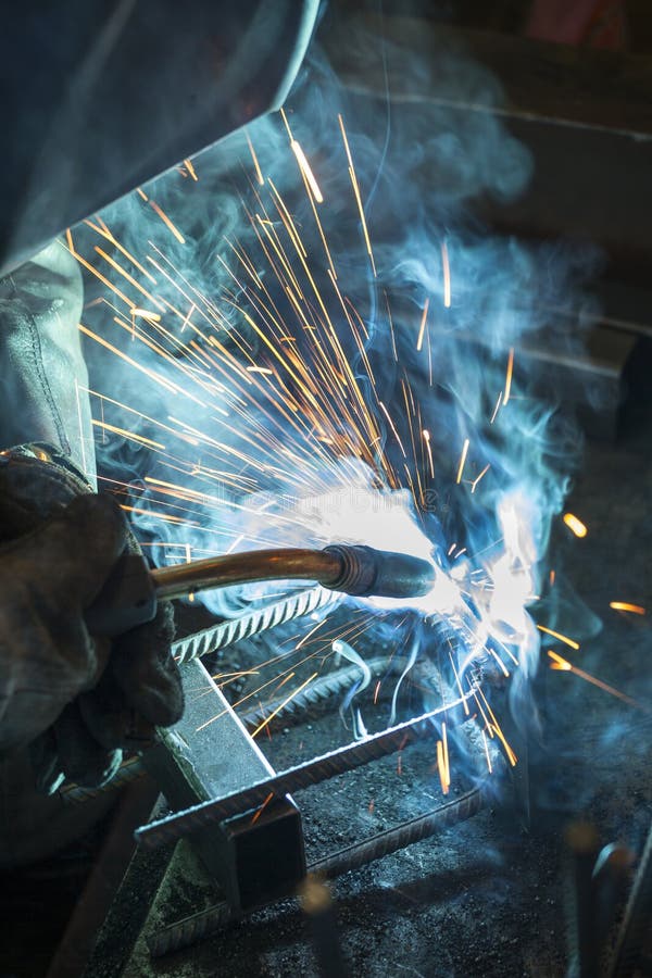 Welding metal pipe stock image. Image of steel, bright - 15533217