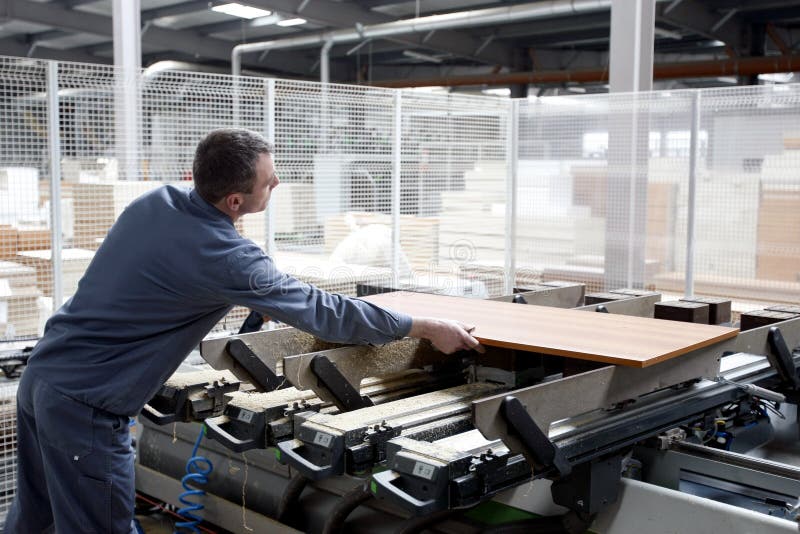 Industrial Worker in Wood Factory Editorial Image - Image of ...