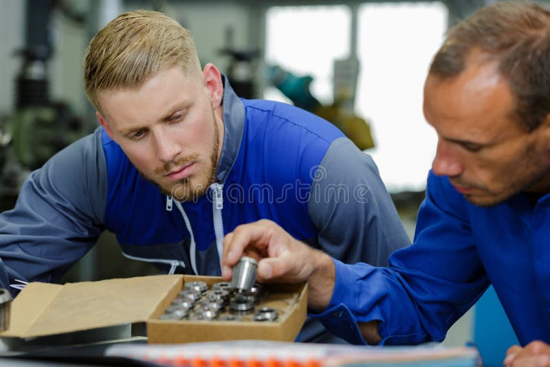 Industrial Worker in Workshop Stock Photo - Image of tool, experience ...