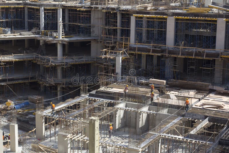 Industrial Workers Working at Contruction Site Editorial Photo - Image ...
