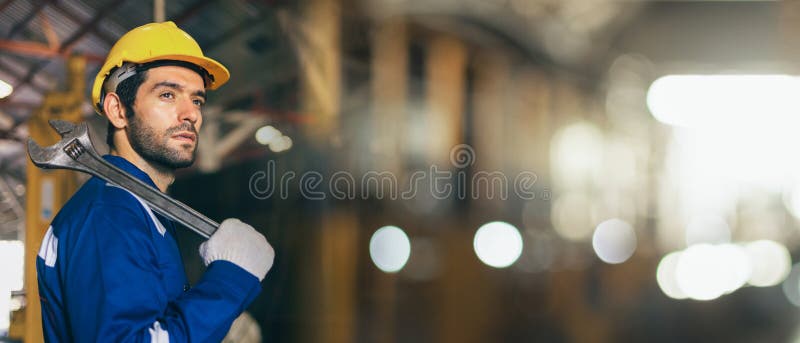 Industrial Workers Working in Factory. Machine Engineers Stock Photo ...