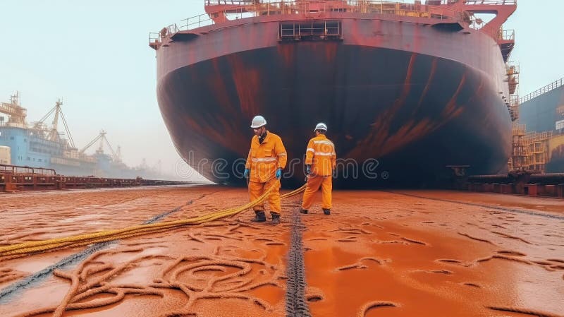 Industrial Workers are Working on the Loading and Unloading of the ...