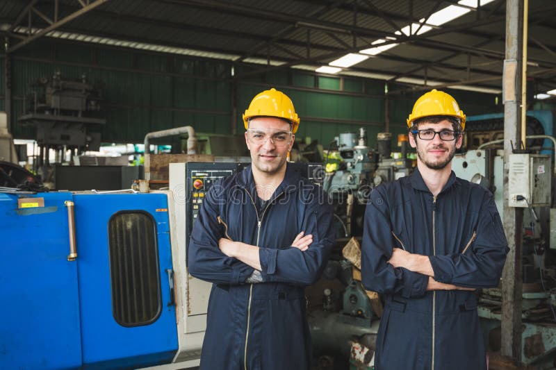 Industrial Workers are Working on Projects in Large Industrial Plants ...