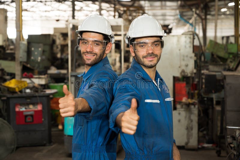 Industrial Workers are Working on Projects in Large Industrial Plants ...