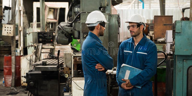 Industrial Workers are Working on Projects in Large Industrial Plants ...